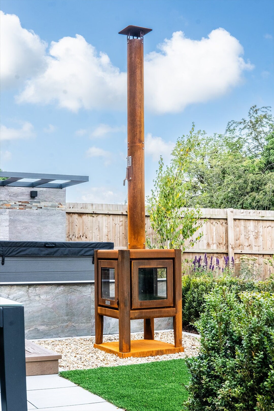 Cube Corten Outdoor Fireplace - Etsy