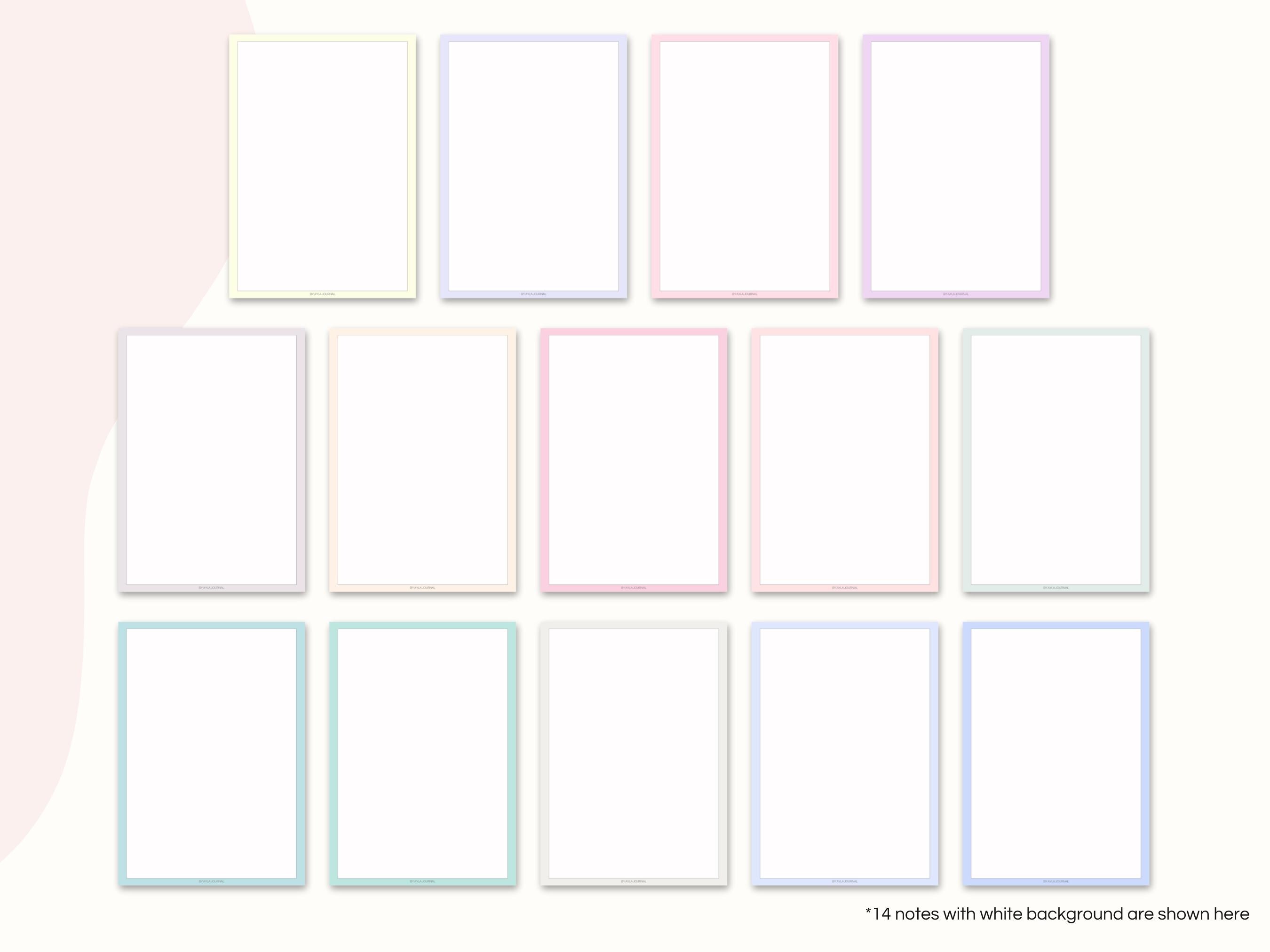 Samsung Notes Templates, Nice Pastel Colors, Compatible With Android ...