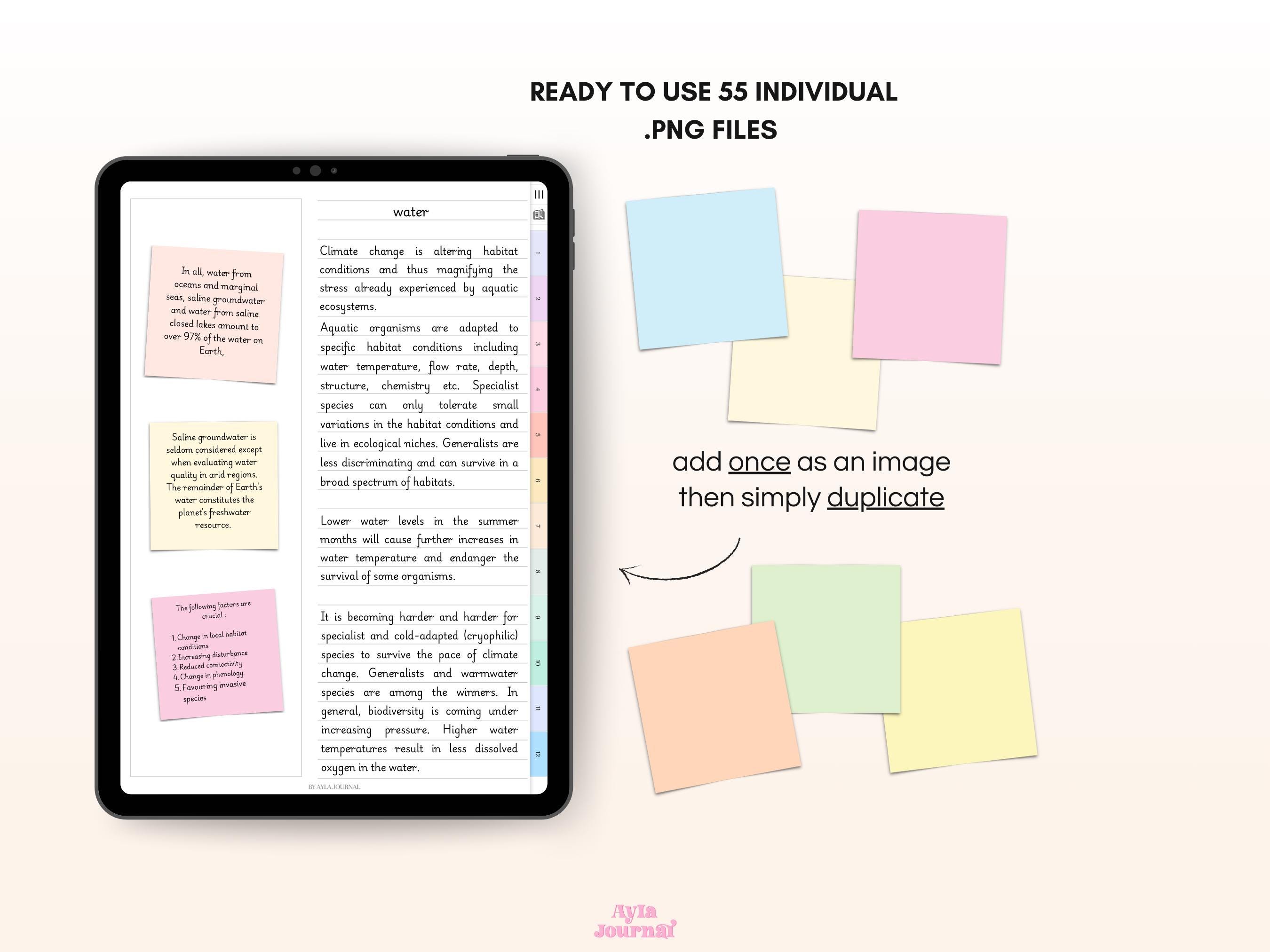 Samsung Notes Digital Notebook Rainbow Colors, College Student Note ...