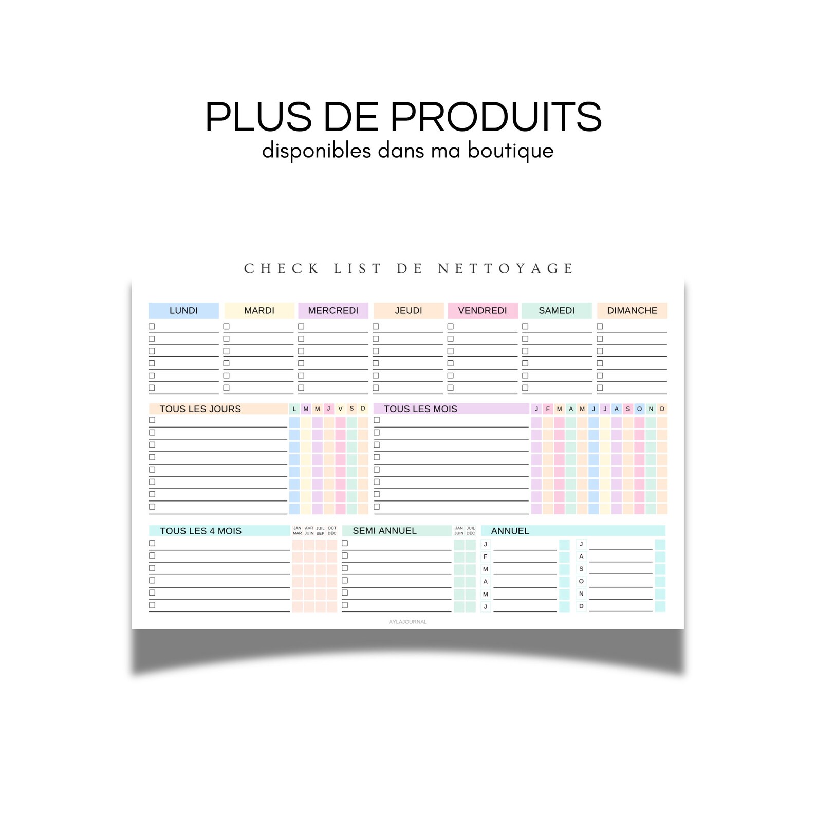 Check List De Nettoyage / Checklist De Menage à Imprimer En Format A4 ...