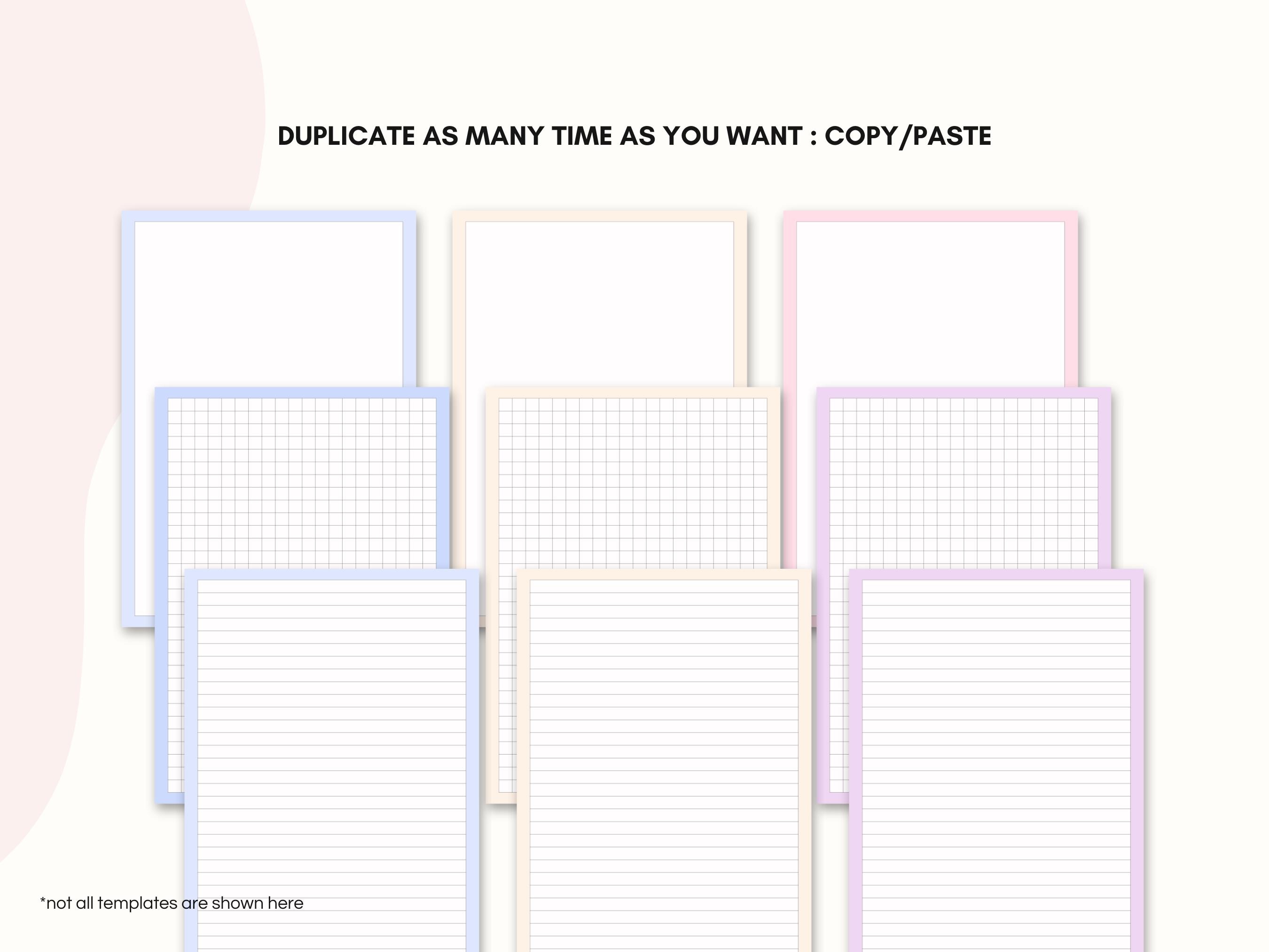 Samsung Notes Templates, Nice Pastel Colors, Compatible With Android ...