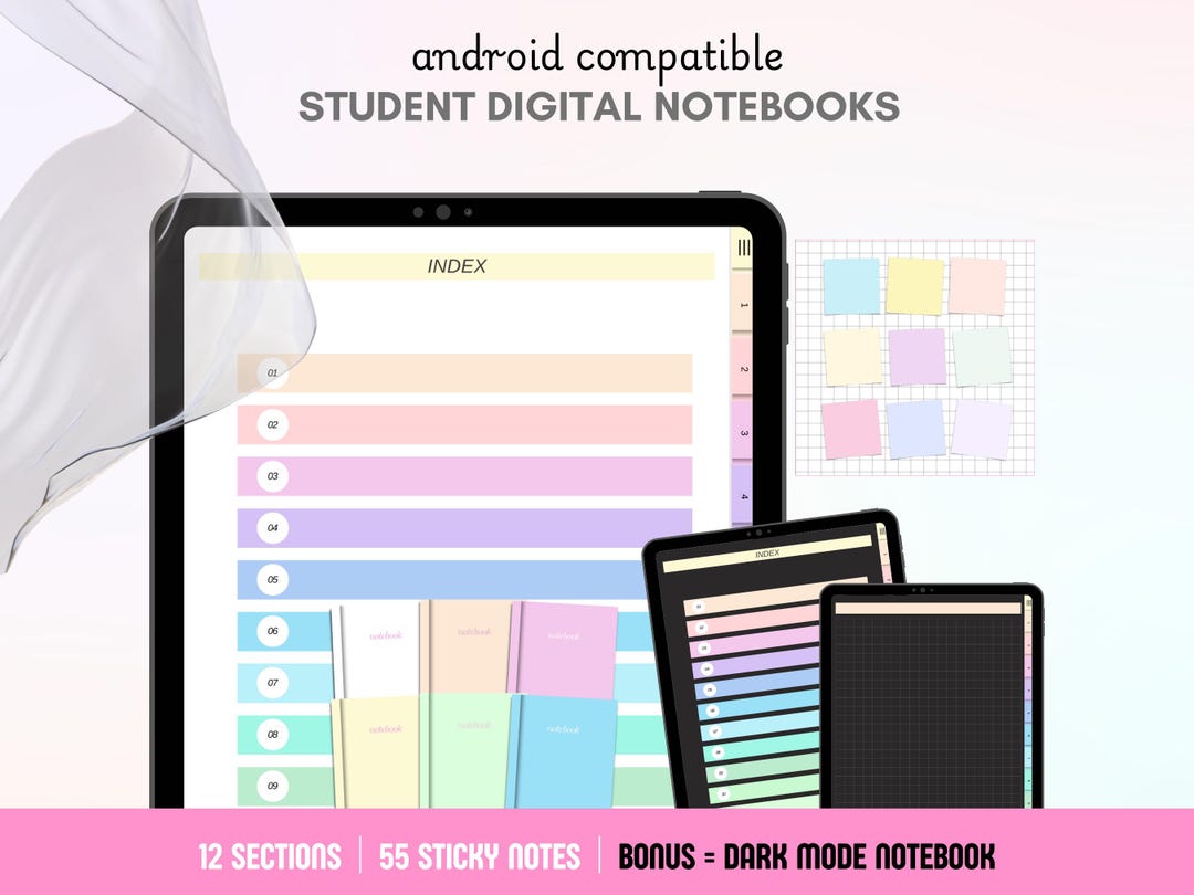 Samsung Notes Digital Notebook RAINBOW Colors, College Student Note ...