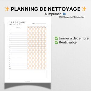 Check List De Nettoyage / Checklist De Menage à Imprimer En Format A4 ...