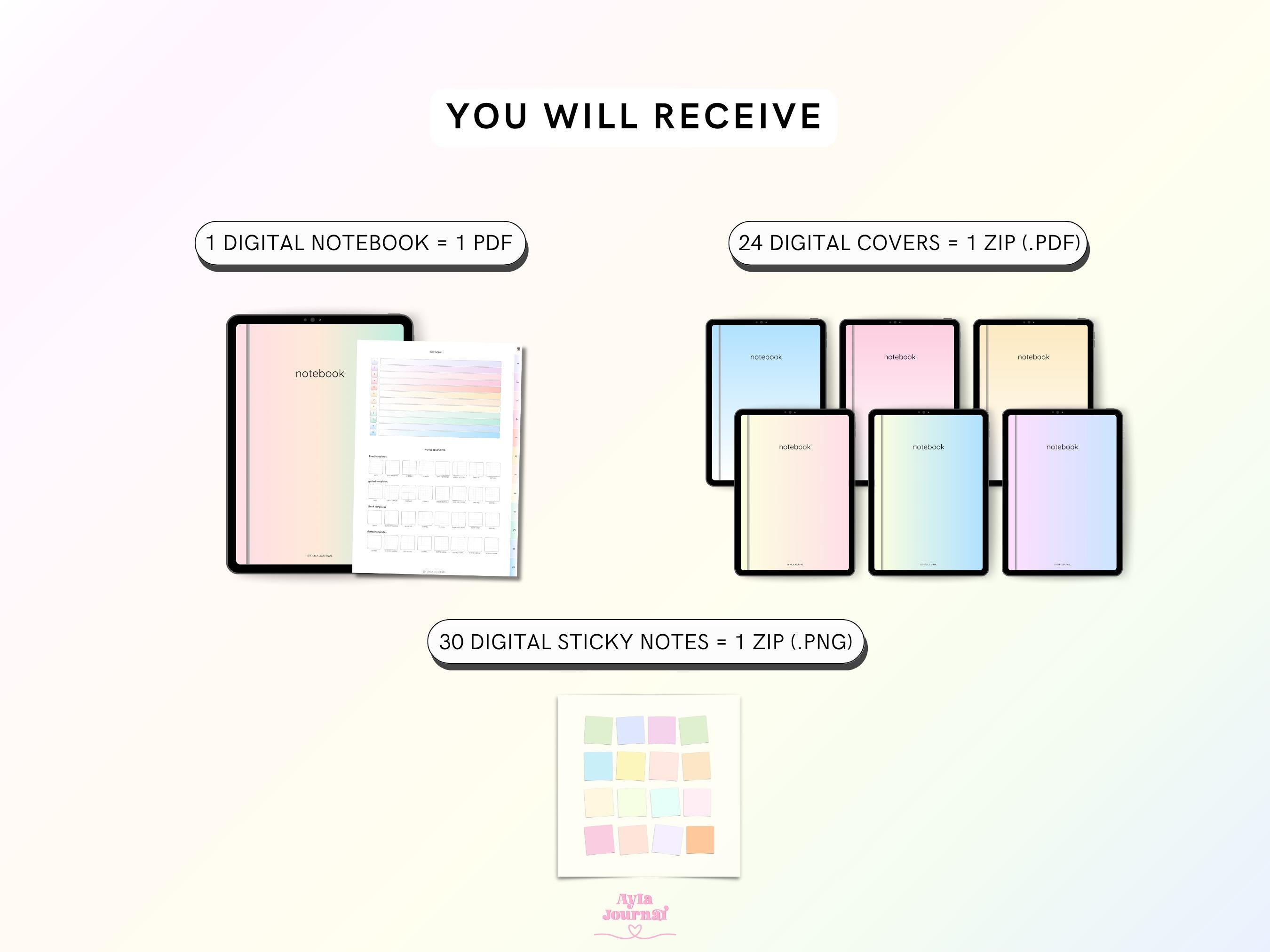 Samsung Notes Digital Notebook Rainbow Colors, College Student Note ...