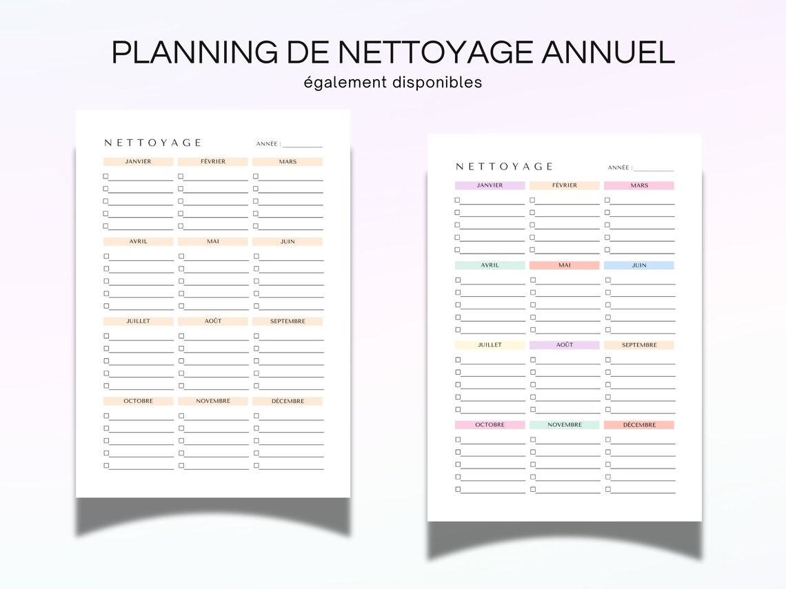 Check List De Nettoyage / Checklist De Menage à Imprimer En Format A4 ...
