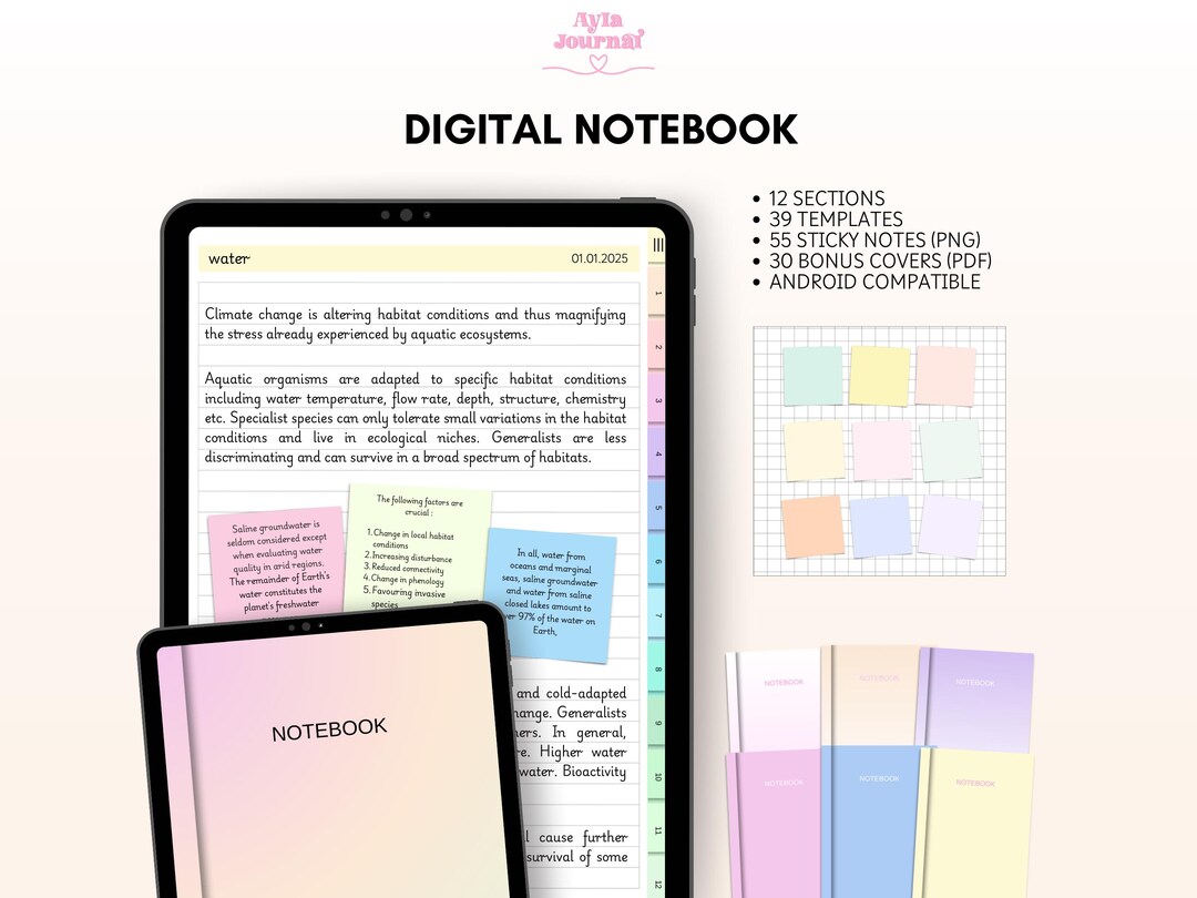 Samsung Notes Notebook, Rainbow Colors, College Student Note Taking ...