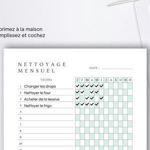 Check List De Nettoyage / Checklist De Menage à Imprimer En Format A4 ...