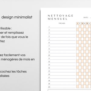 Check List De Nettoyage / Checklist De Menage à Imprimer En Format A4 ...