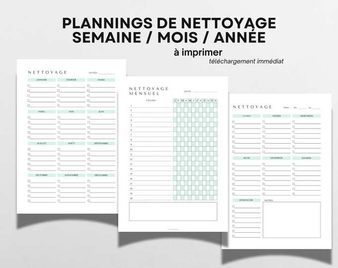 Check List De Nettoyage En Français / Checklist De Menage à Imprimer En ...