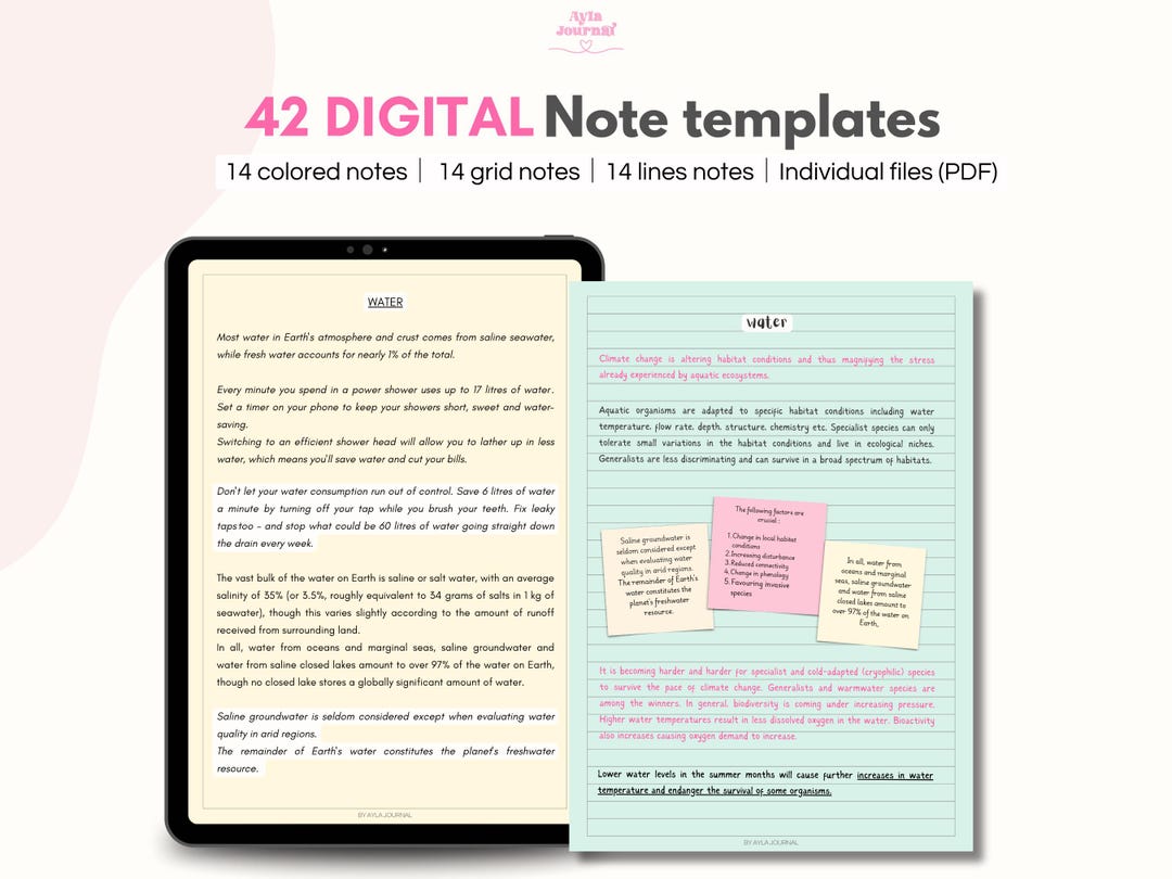 Samsung Notes Templates, Rainbow Colors, Compatible With Android ...