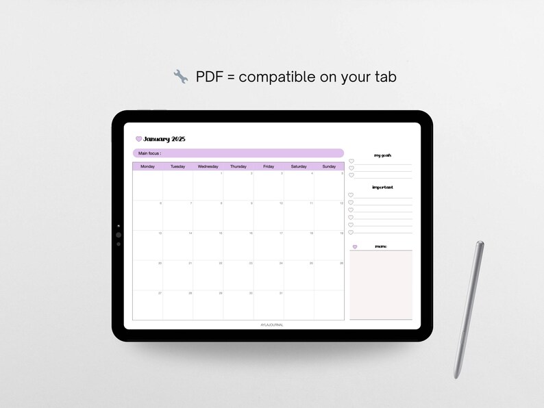 Printable Mid Year Calendar 2024 2025 Aesthetic Printable Monthly ...