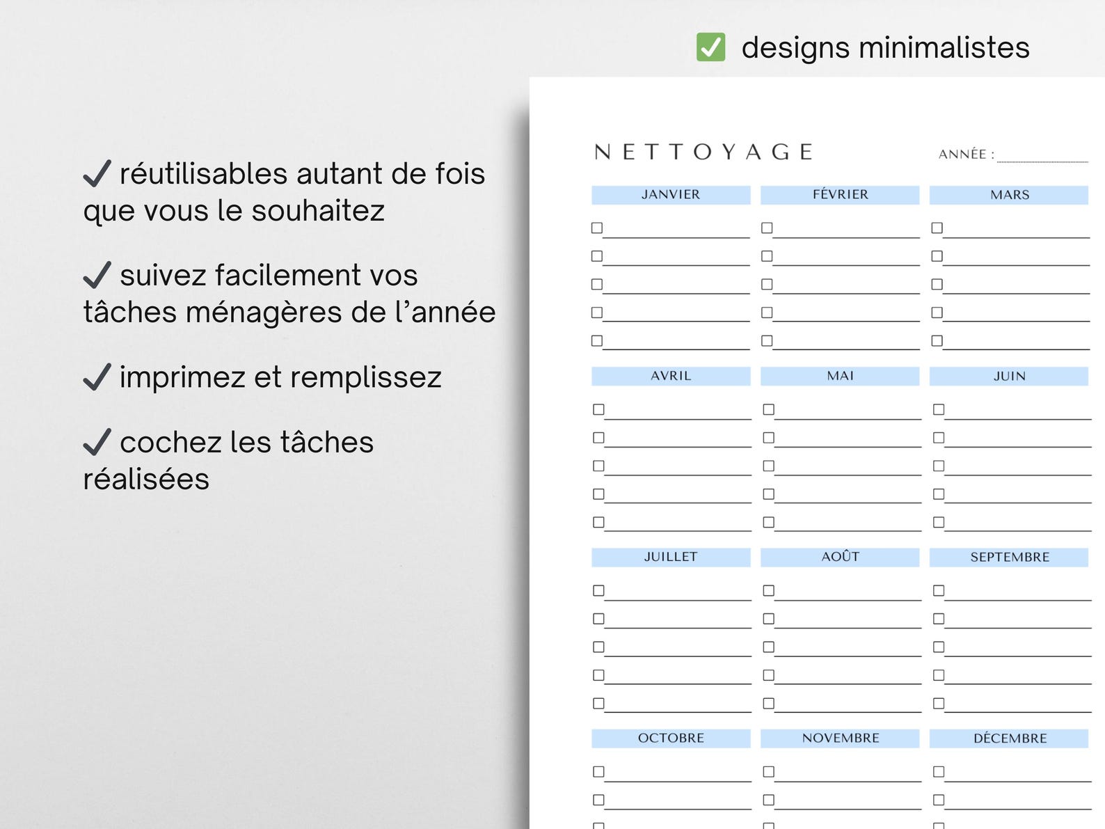 Check List De Nettoyage Français / Checklist De Menage à Imprimer En ...