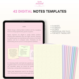 Samsung Notes Templates, Pastel Colors, Compatible With Android ...