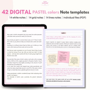 Samsung Notes Templates, Nice Pastel Colors, Compatible With Android ...