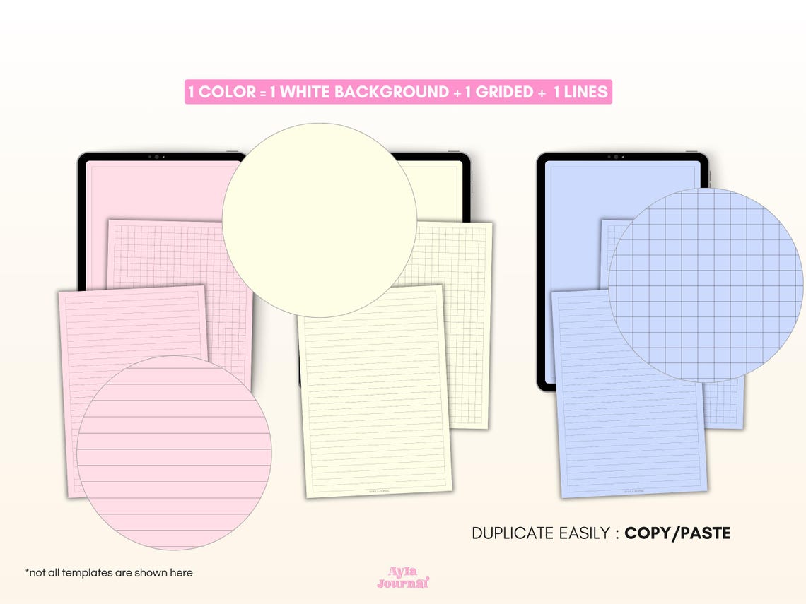 Samsung Notes Templates, Pastel Colors, Compatible With Android ...