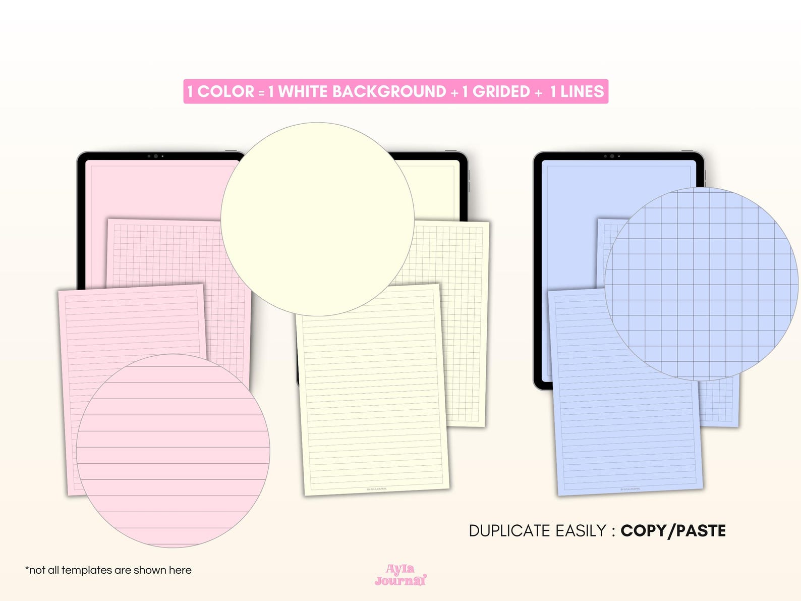 Samsung Notes Templates, Pastel Colors, Compatible With Android ...