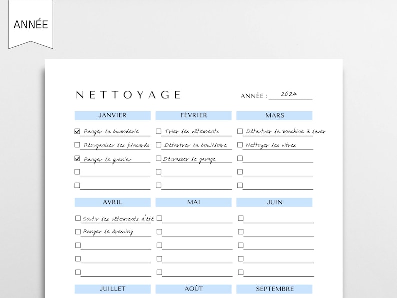 Check List De Nettoyage Français / Checklist De Menage à Imprimer En ...