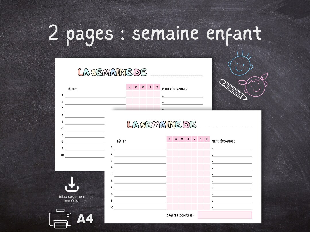 Routine Enfant à Imprimer Matin Et Soir Tableau Routine Apprentissage ...