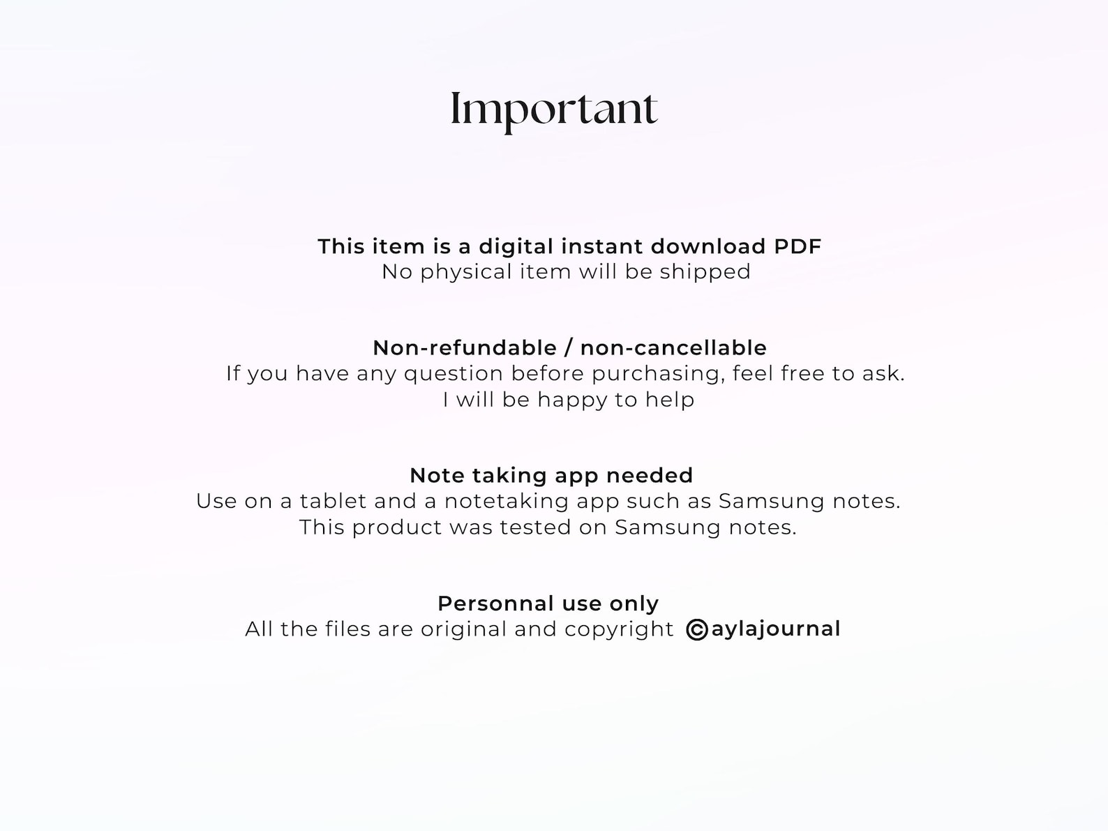 Samsung Notes Templates, Pastel Colors, Compatible With Android ...