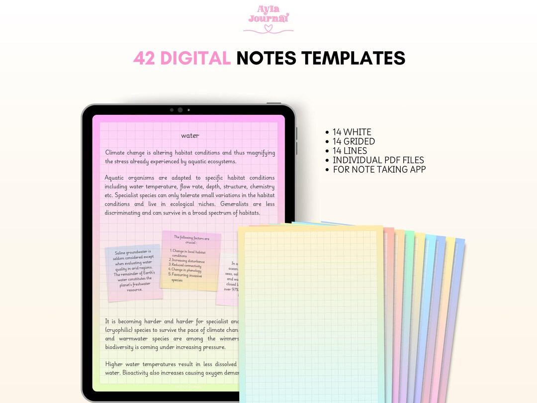 Samsung Notes Templates, Gradient Rainbow, Compatible With Android ...