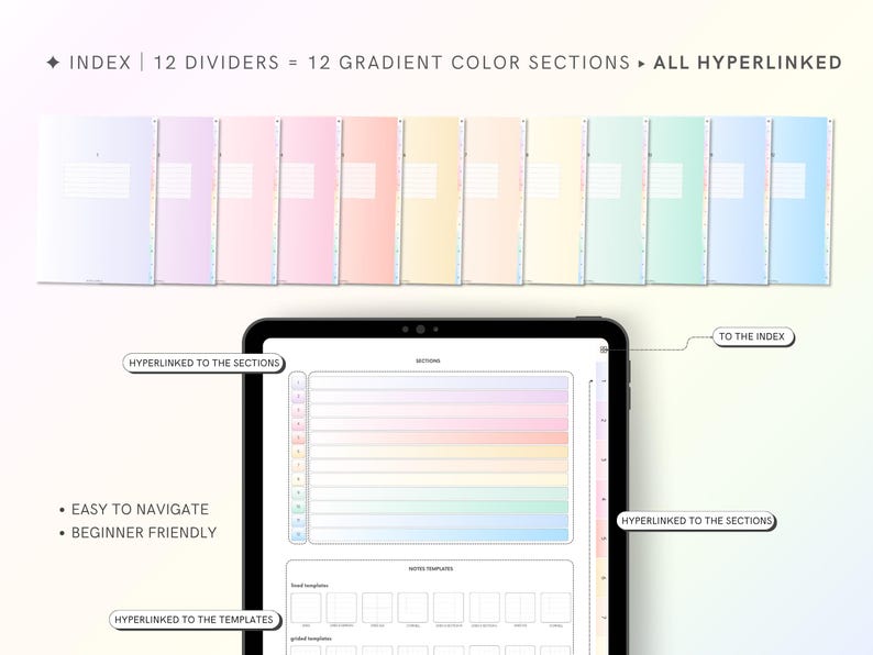 Samsung Notes Digital Notebook Rainbow Colors, College Student Note ...