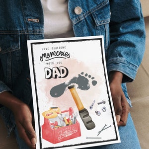 Father's Day Printable, Father's Day Handprint Art, Kids DIY Activity ...
