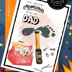 Father's Day Printable, Father's Day Handprint Art, Kids DIY Activity ...