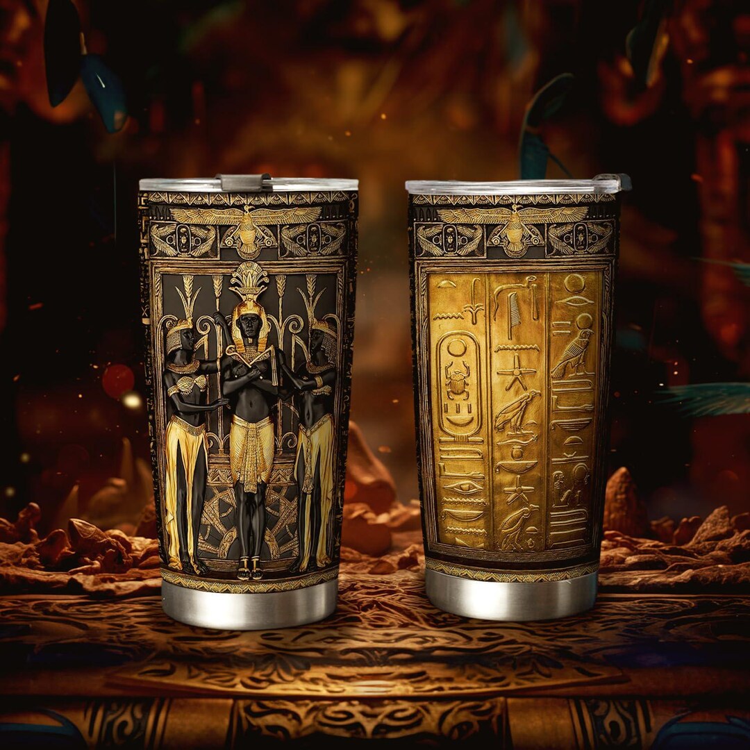 Ancient Egyptian Symbols 20oz Tumbler, Mythology Coffee Mug, Stainless ...