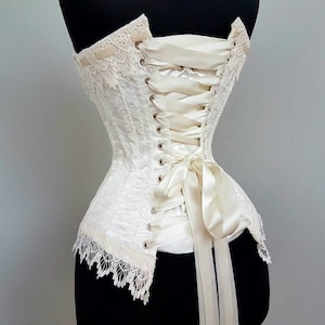 Chloe Beautiful Custom Made Wedding Corset in Ivory Duchesse - Etsy