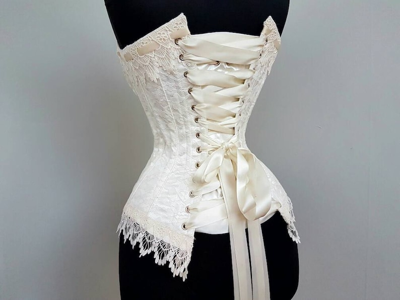 Chloe Beautiful Custom Made Wedding Corset in Ivory Duchesse - Etsy