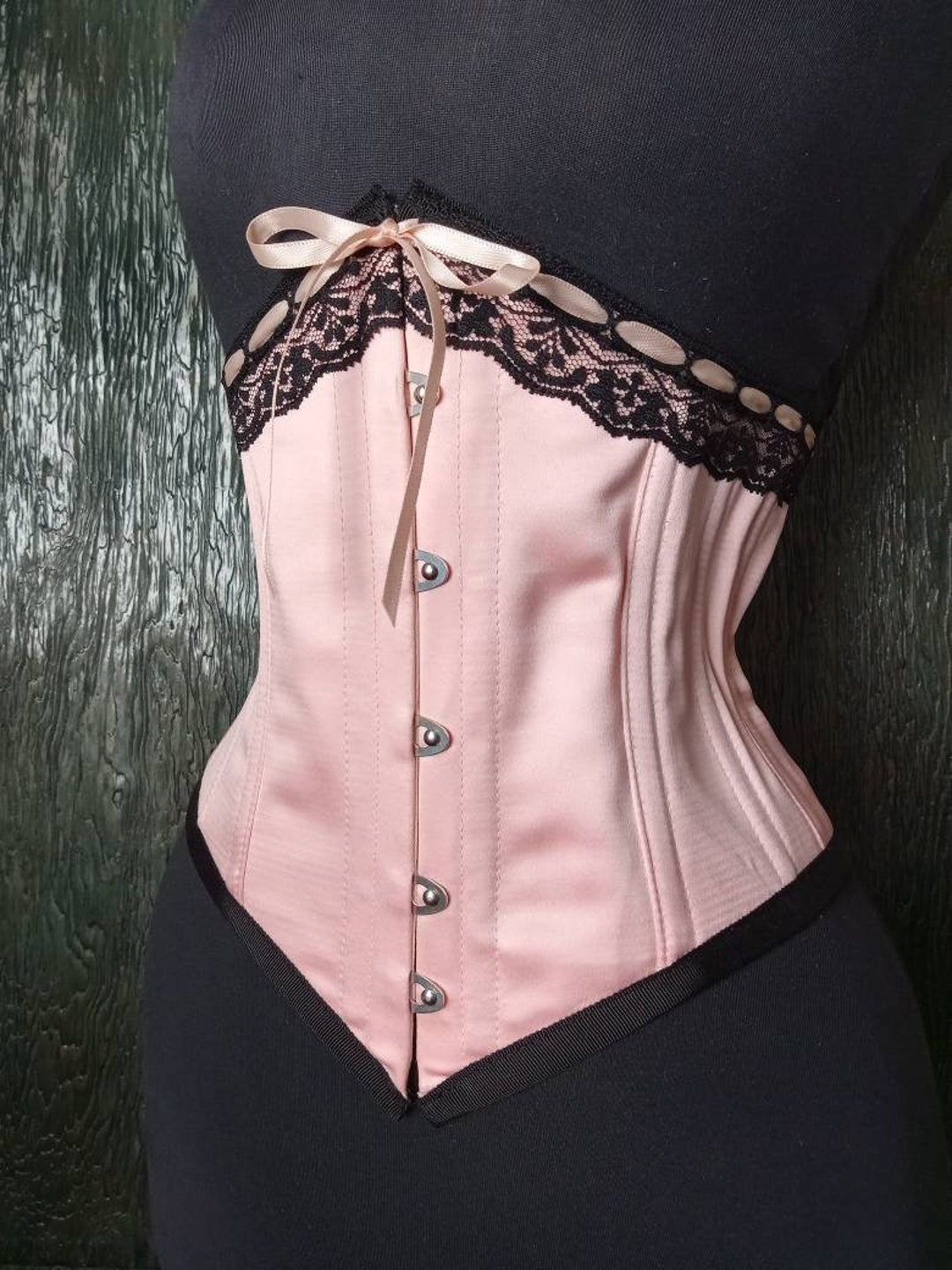 Classic Cameo Handmade Victorian Underbust Corset Steel Boned Ready to ...