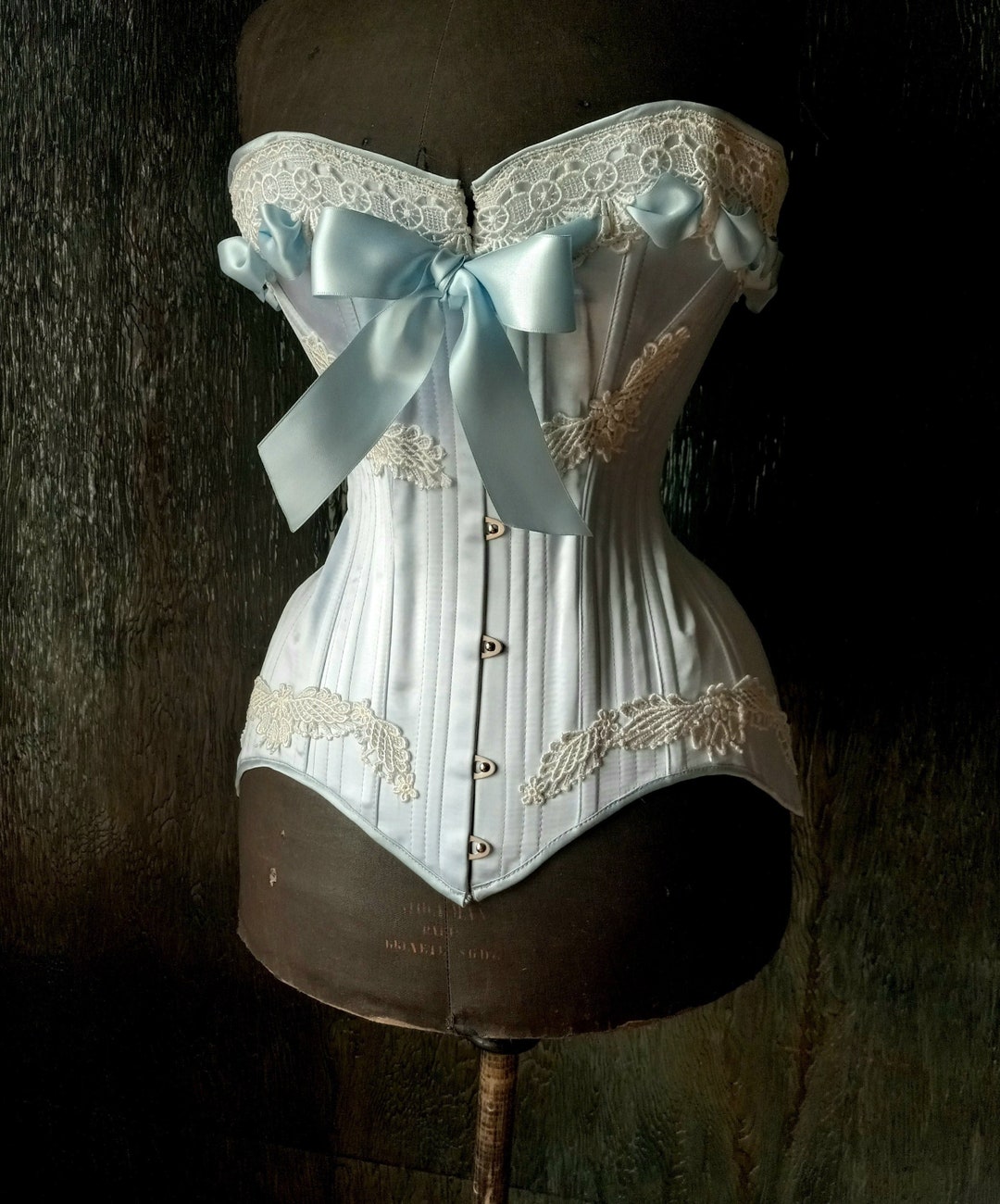 Antoinette: Bespoke Steel-boned Edwardian S-bend Corset in Powder Blue ...