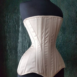 Glowing Edwardian S Bend Handmade Custom Corset in Natural Nude Ecru ...
