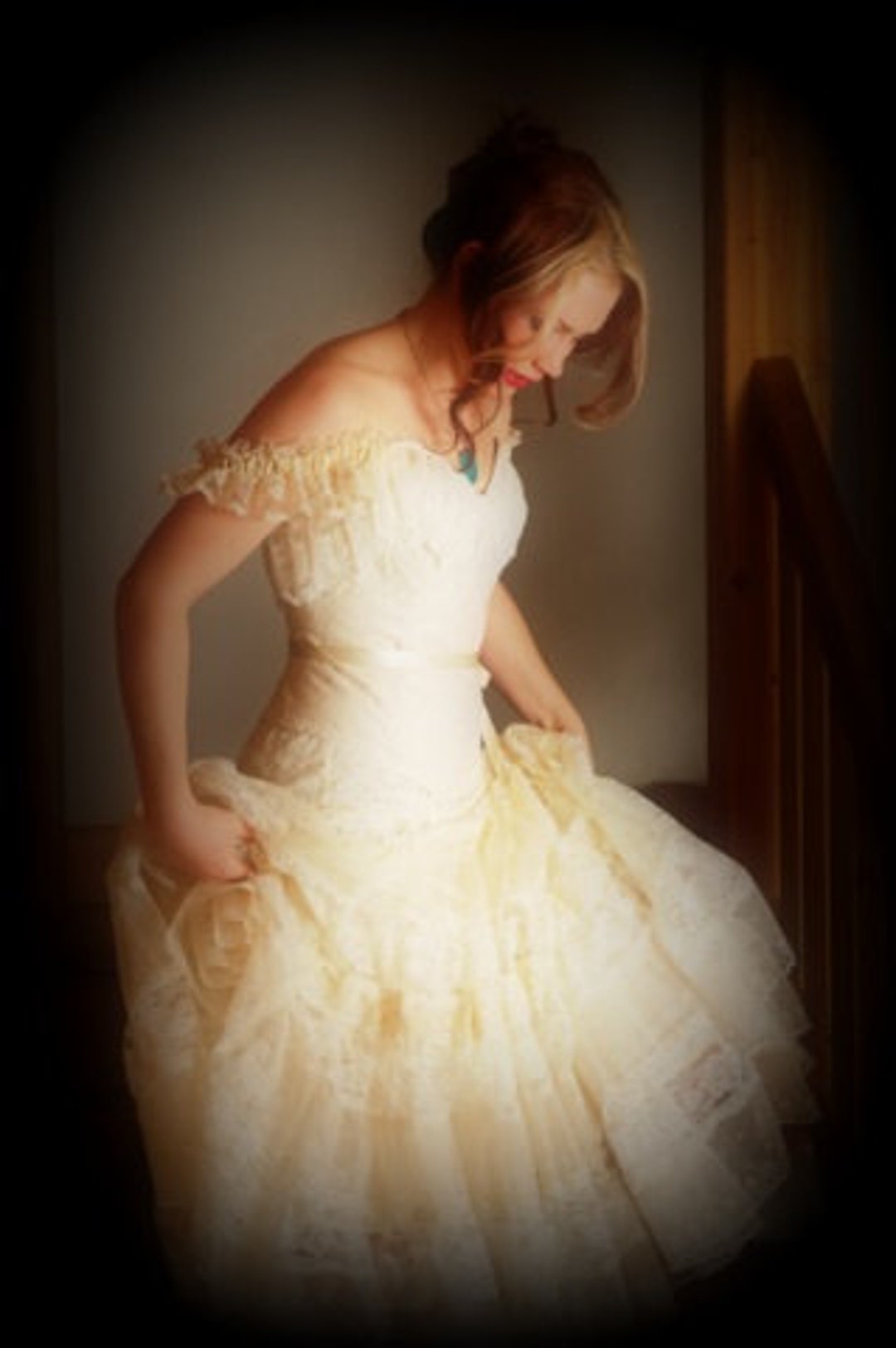 Romantic Victorian Lace Wedding Dress With Corset Bohemian Victorian ...