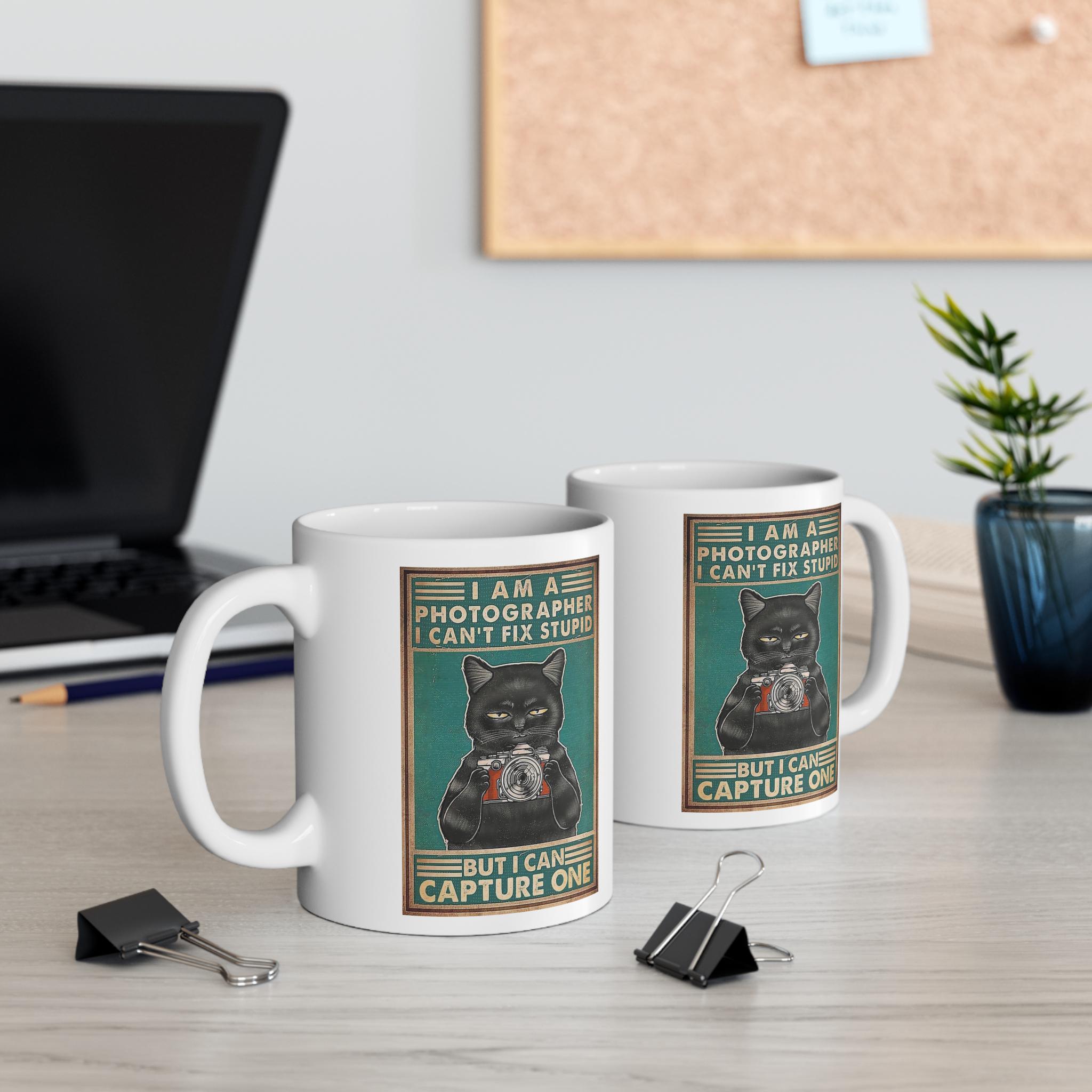 Cat Photographer Mug, Funny Cat Meme Mug, Cat Mom Mug, Cat Lovers Mug ...