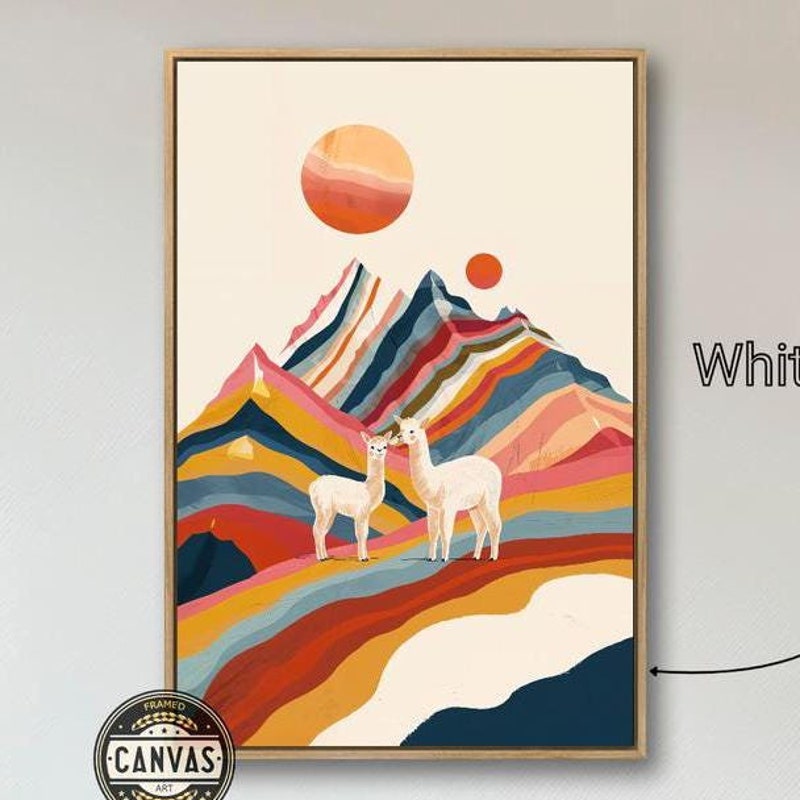 Peru Mountain Canvas - Etsy