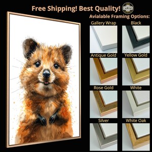 Cute Baby Quokka Framed Canvas Print Adorable Australian Animal Canvas ...