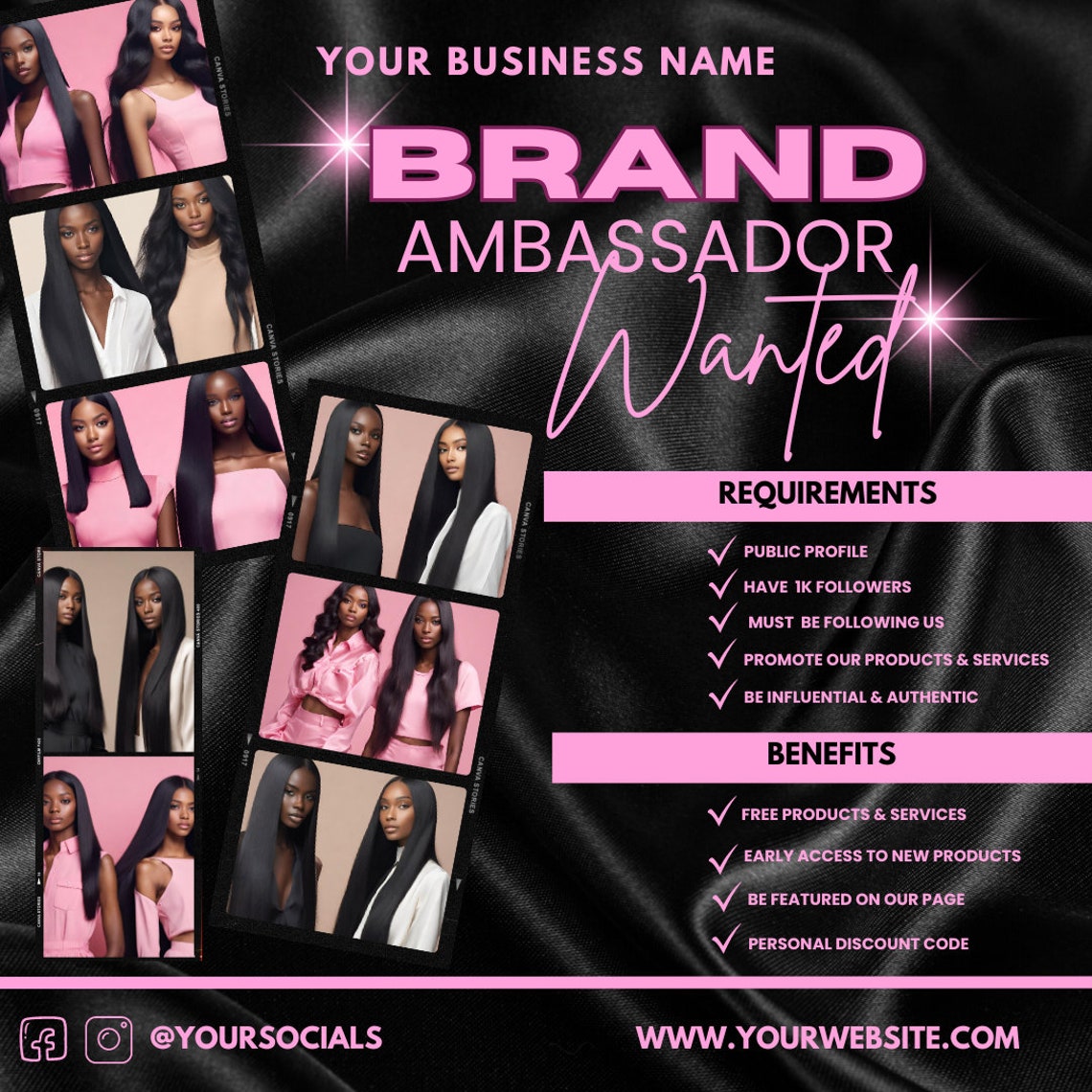 DFY Brand Ambassador Flyer, Media Flyer, Instagram Beauty Branding ...