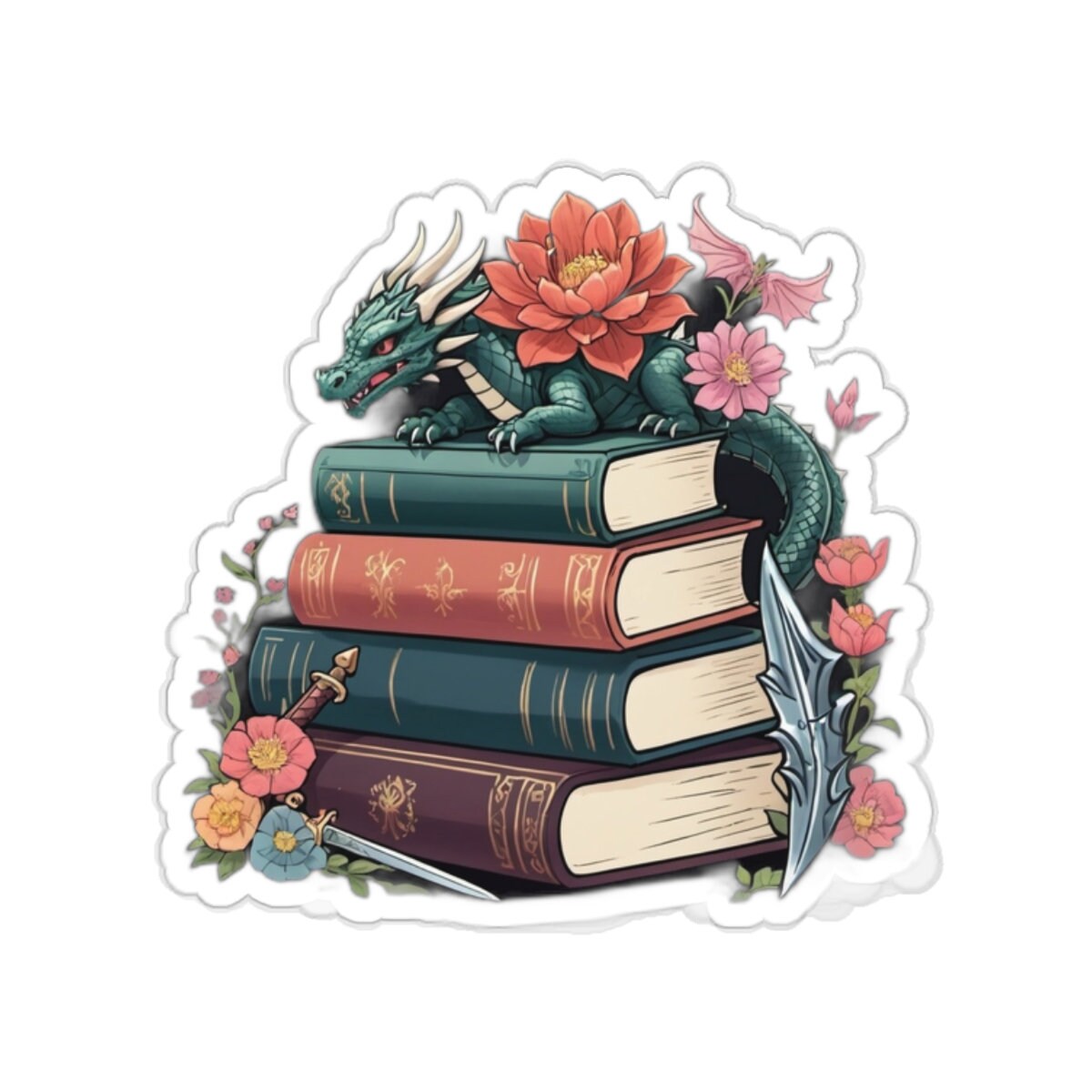 Fantasy Reader Book Stack - Etsy