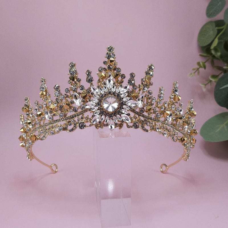 Gold Tiara - Etsy