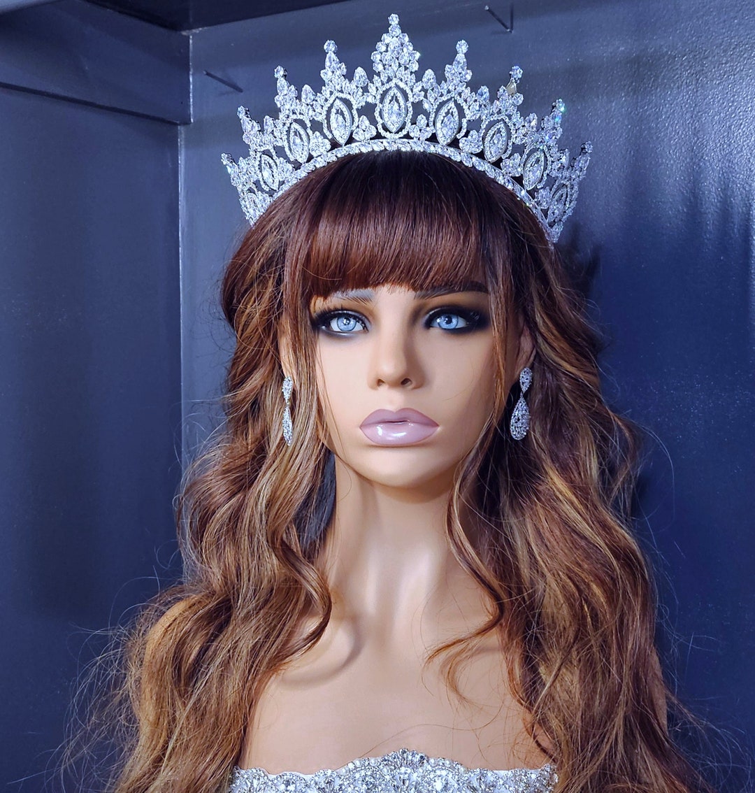Silver Swarovski Crystal Quinceanera Crown, Silver Bridal Crown, Silver ...