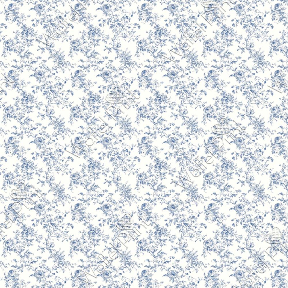 Toile De Jouy Seamless Pattern Set - 8 Soft Floral Designs | Digital ...