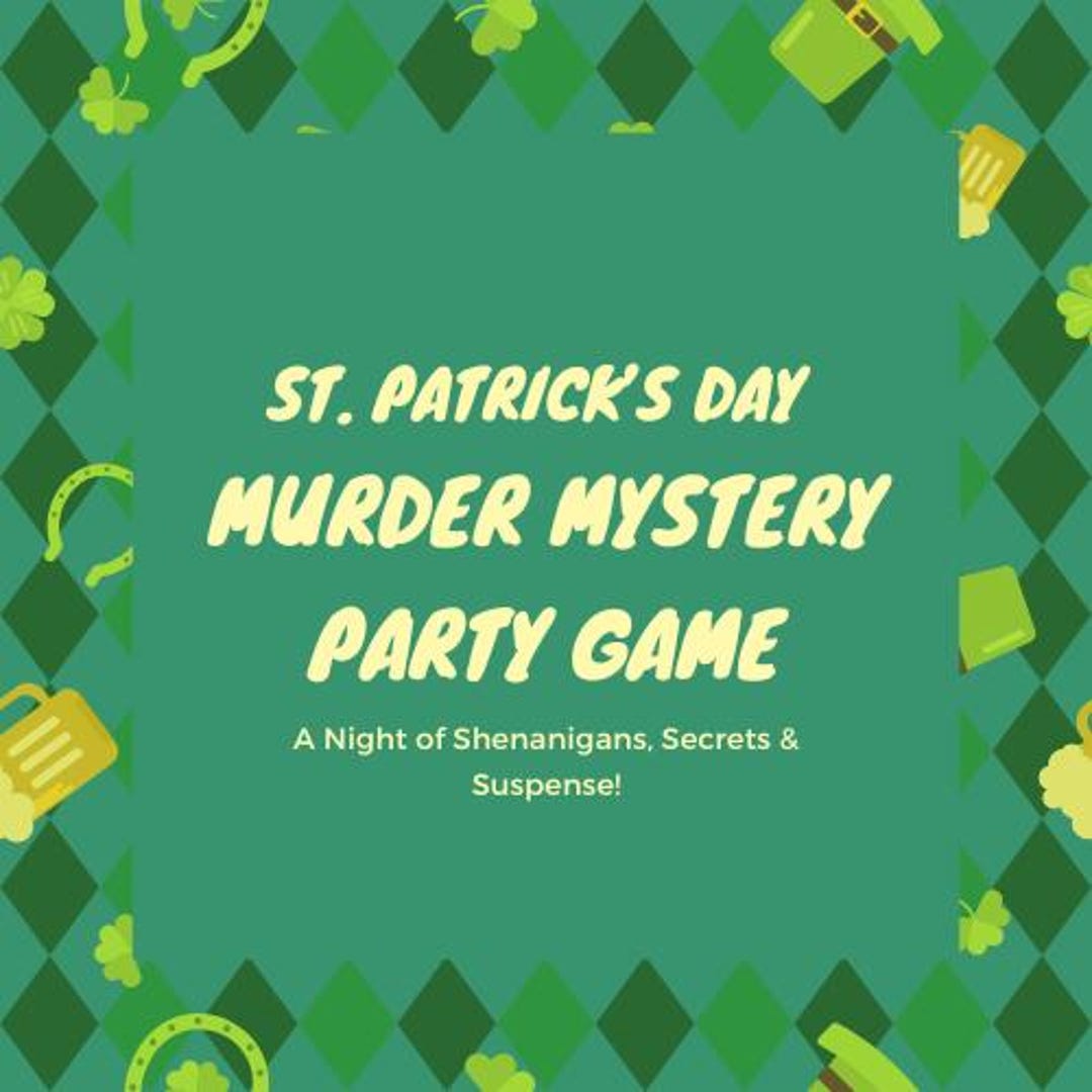A St. Patrick’s Day Murder Mystery Party Game - Etsy