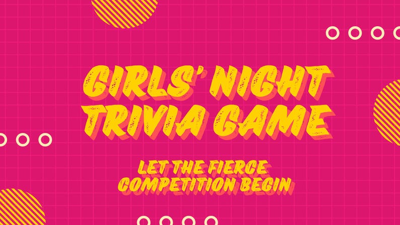 Ladies Night Trivia Game | Printable & Powerpoint Trivia Game - Etsy