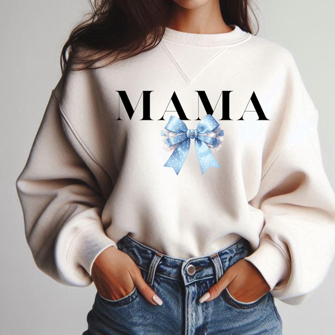 MAMA Png, Light Blue Coquette Bow, Digital, Commercial Use - Etsy
