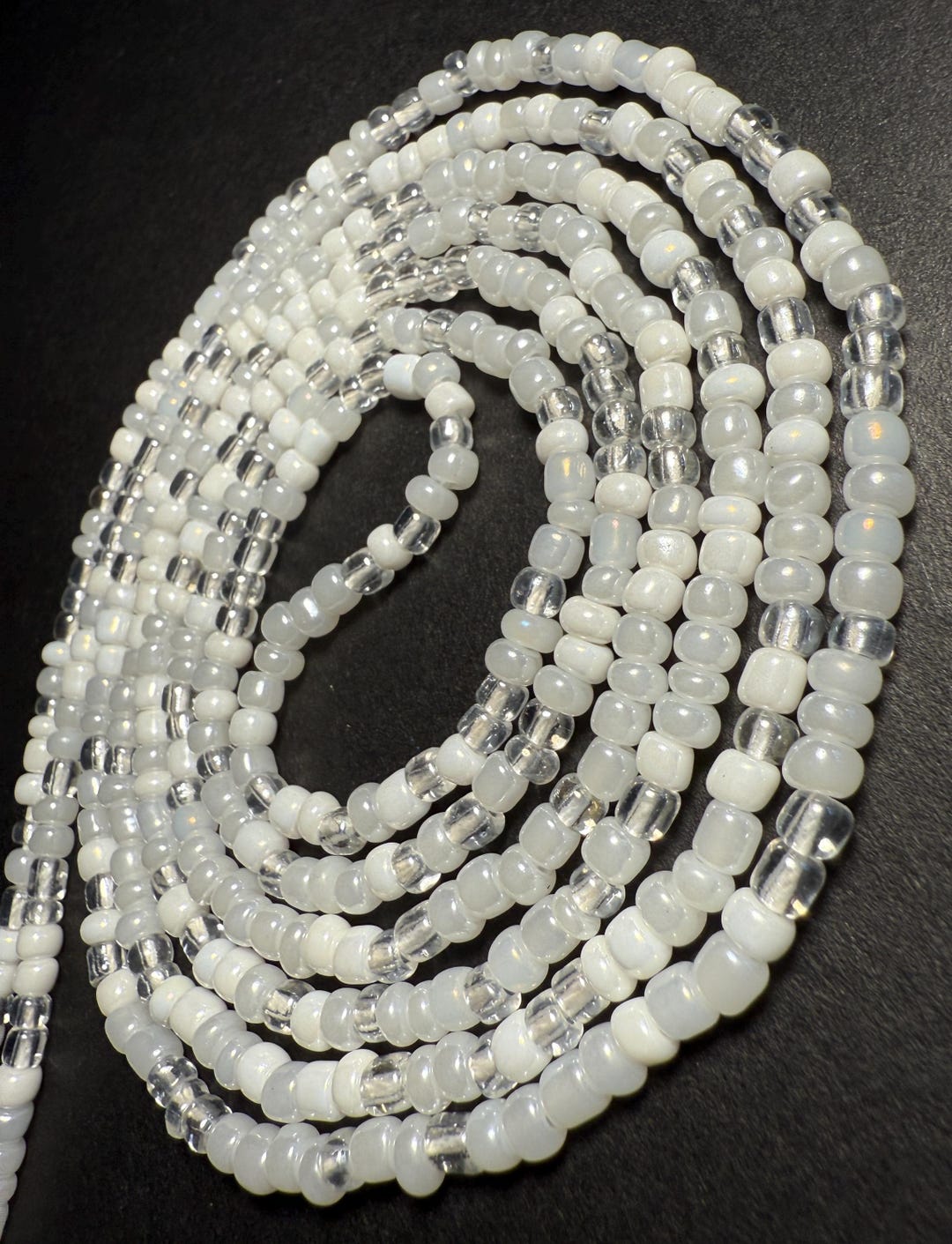 Snowfall Whisper Waist Beads - Etsy
