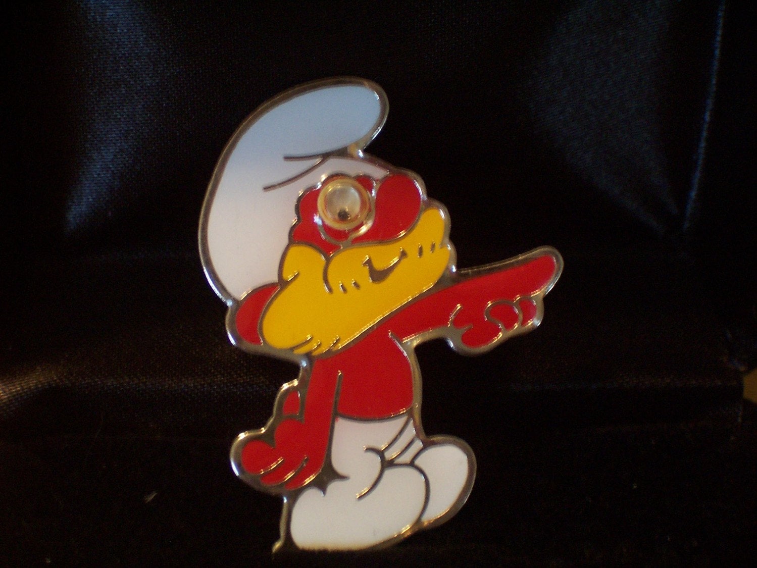 Vintage Rare Red Papa Smurf Pin White Pants Yellow Beard - Etsy