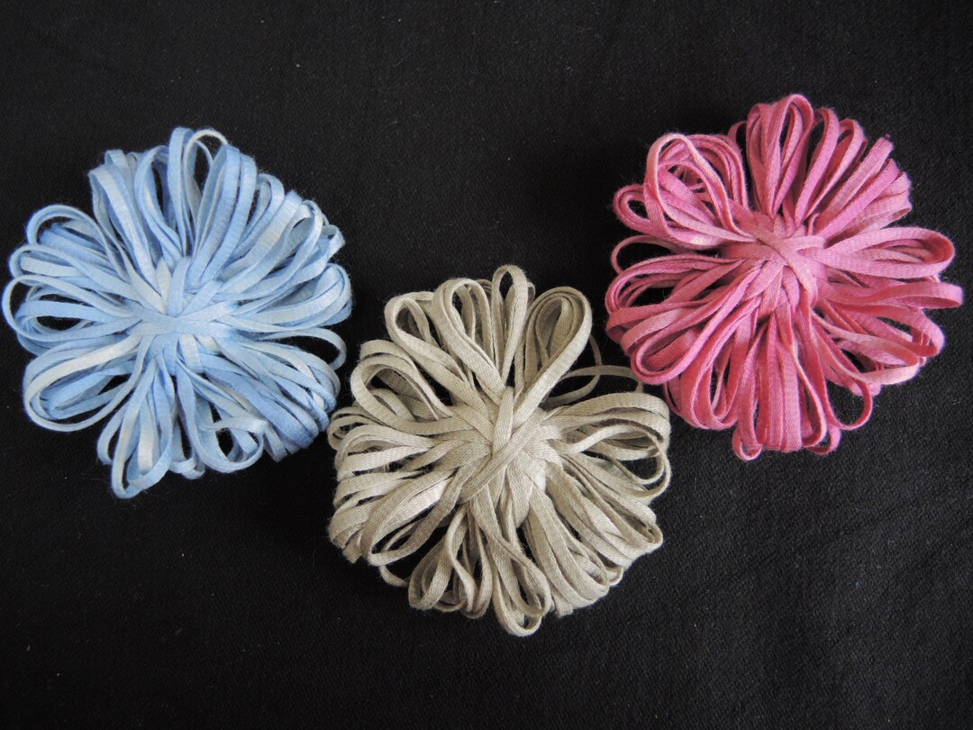 Loopy Daisy Upcycled Yarn Brooch Modern Shabby Chic Cotton - Etsy