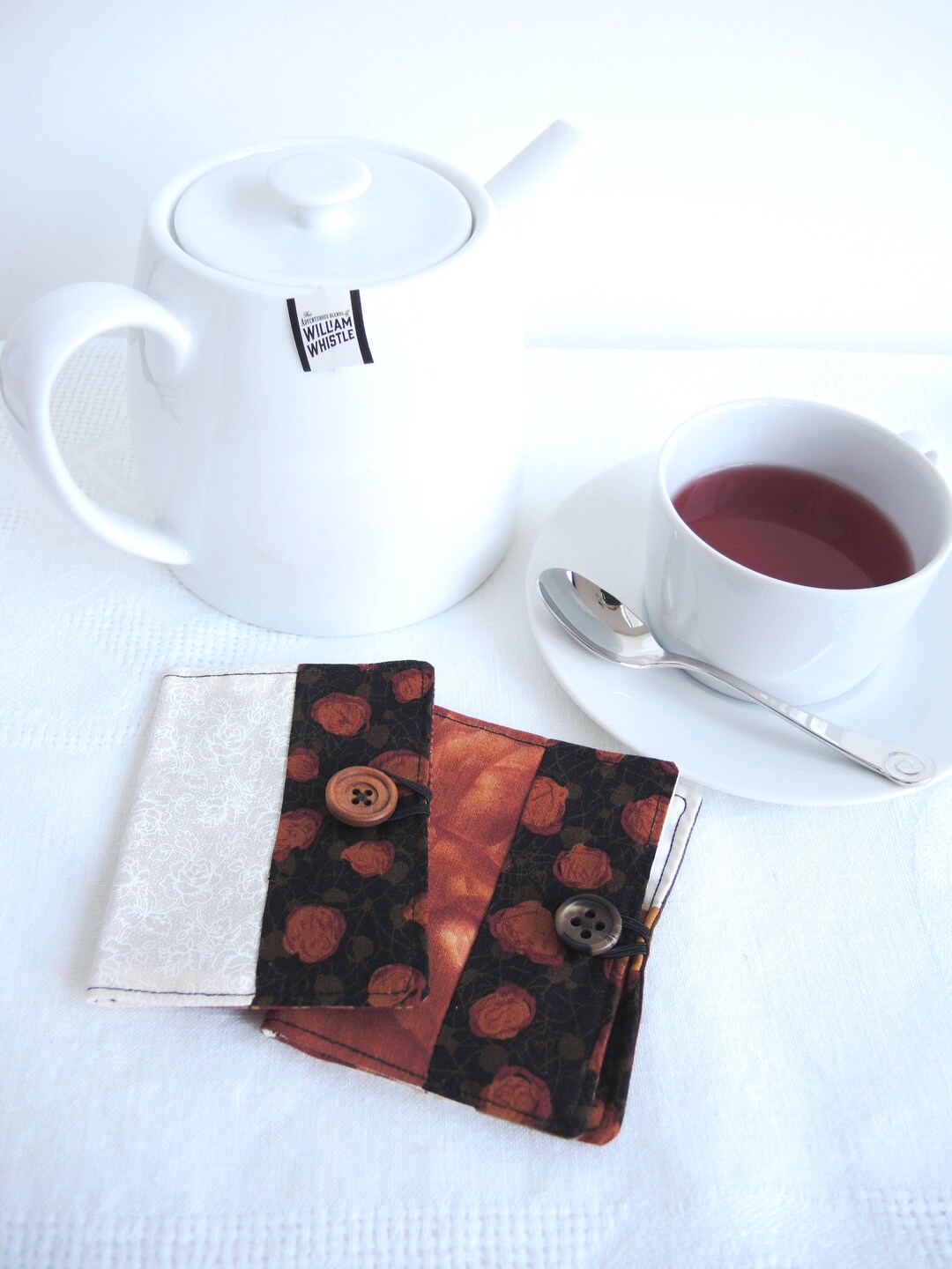 Retro Patchwork Teabag Wallet or Business Card Wallets- Ready to Ship ...