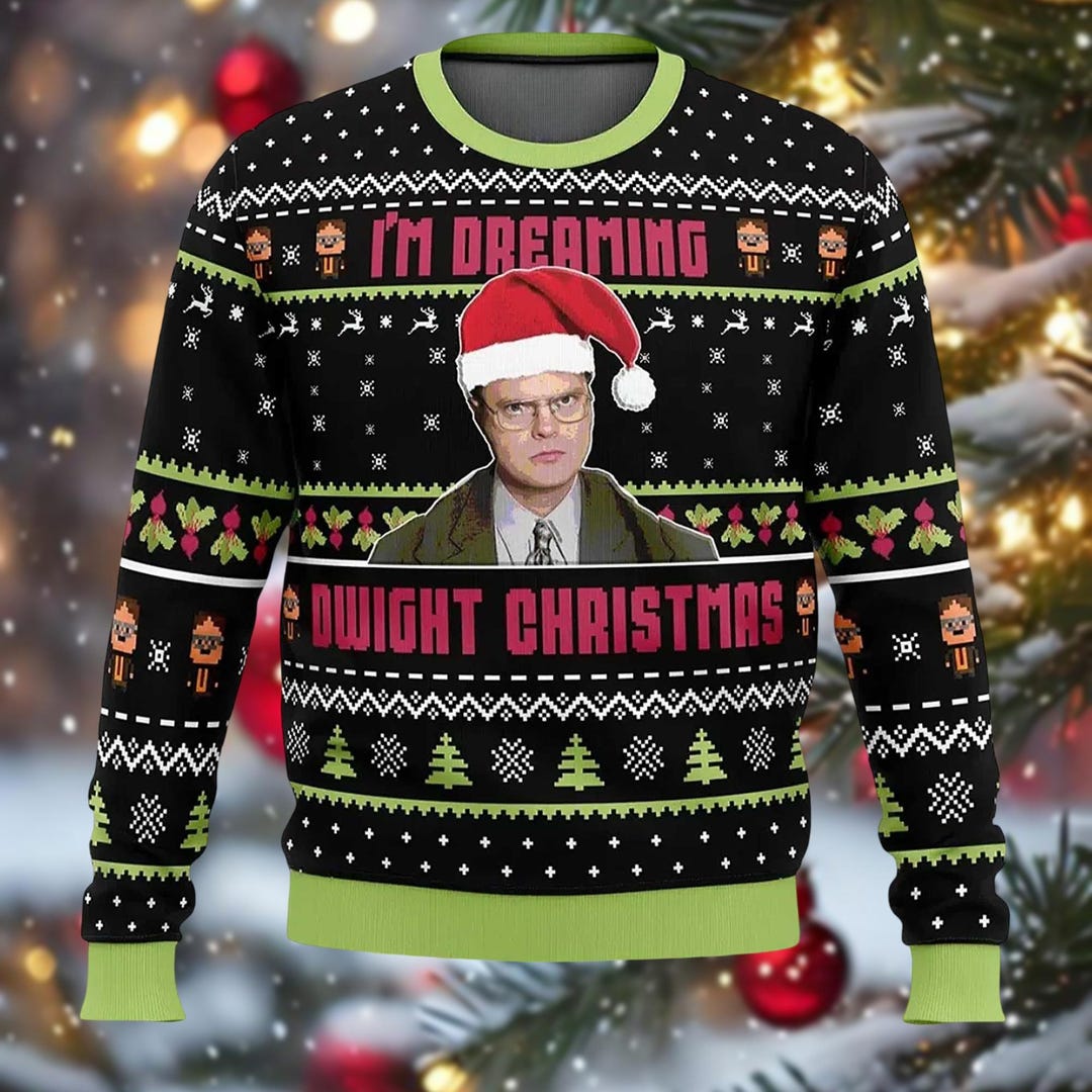 The Office Christmas Ugly Sweater, Dwight Schrute Holiday Sweater ...